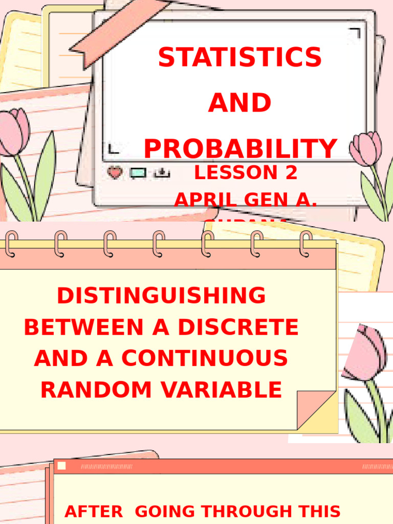 Lesson 2 Statistics and Probability | PDF