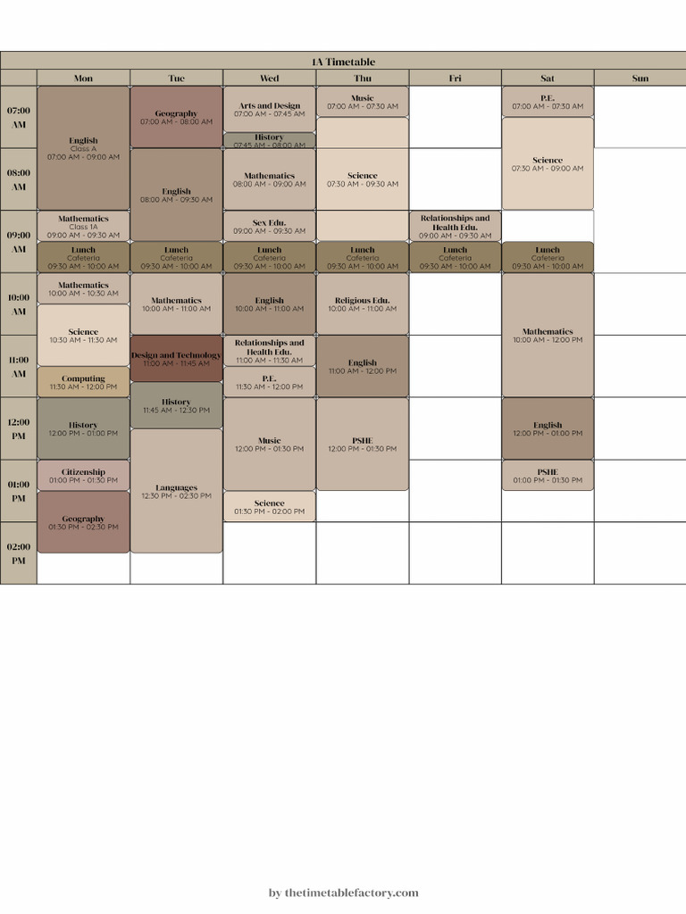 Timetable | PDF