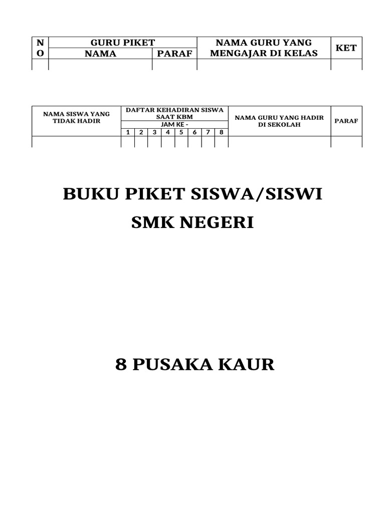 Buat Buku Piket | PDF