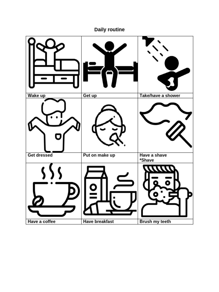 2. Daily Routine Vocabulary | PDF