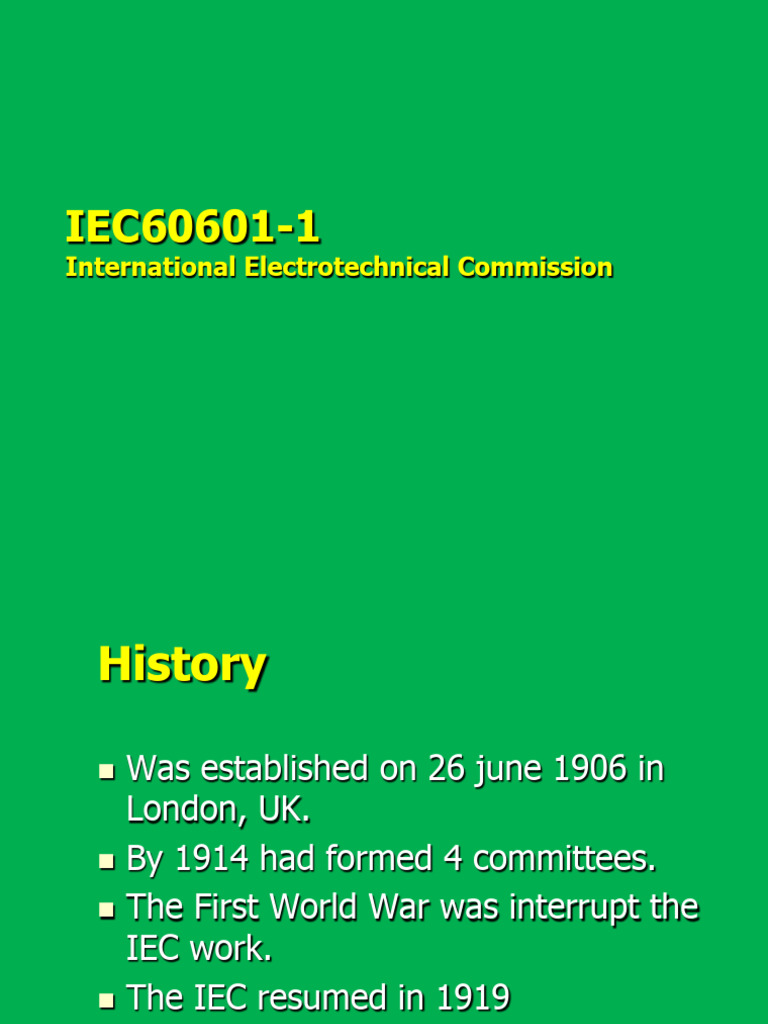 Iec 60601-1 | PDF | International Electrotechnical Commission | Standardization