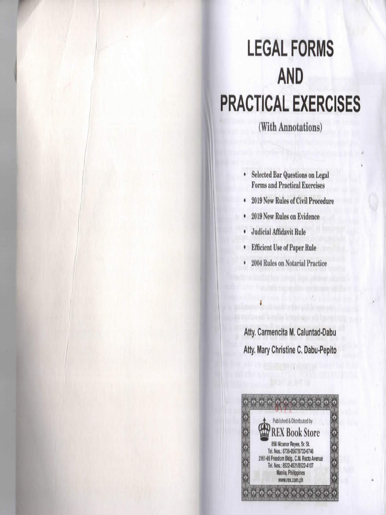 Legal Forms and Practical Exercises Part 1 5 DABU | PDF
