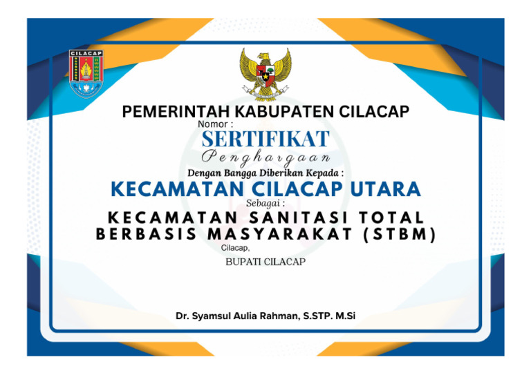 Sertifikat STBM Kecamatan | PDF