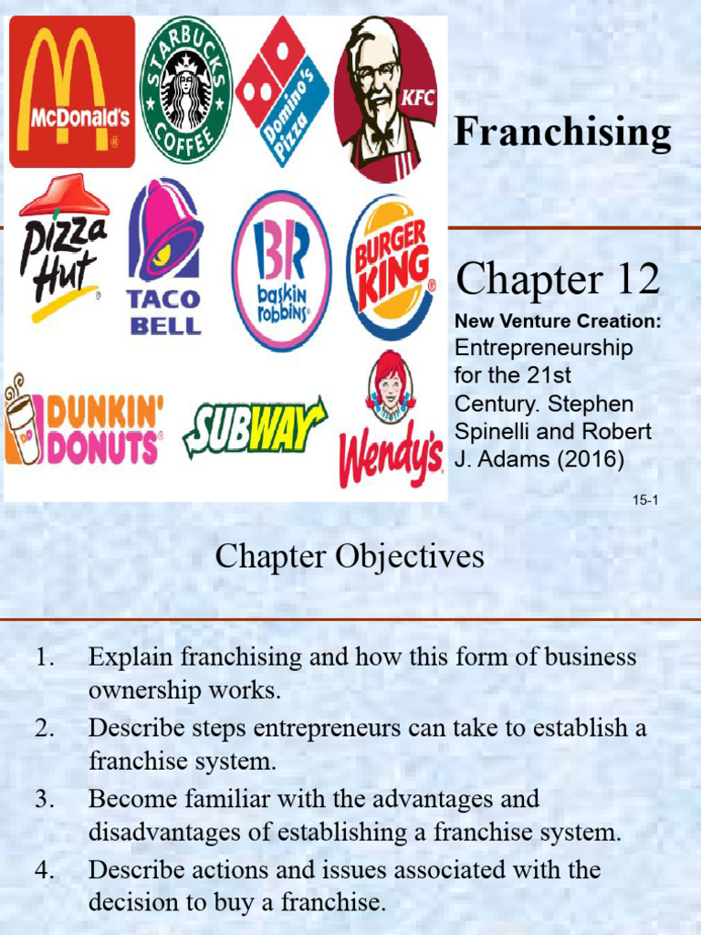 Franchising.ppt | PDF | Franchising | Business
