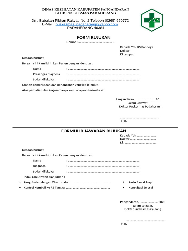 form rujukan umum | PDF