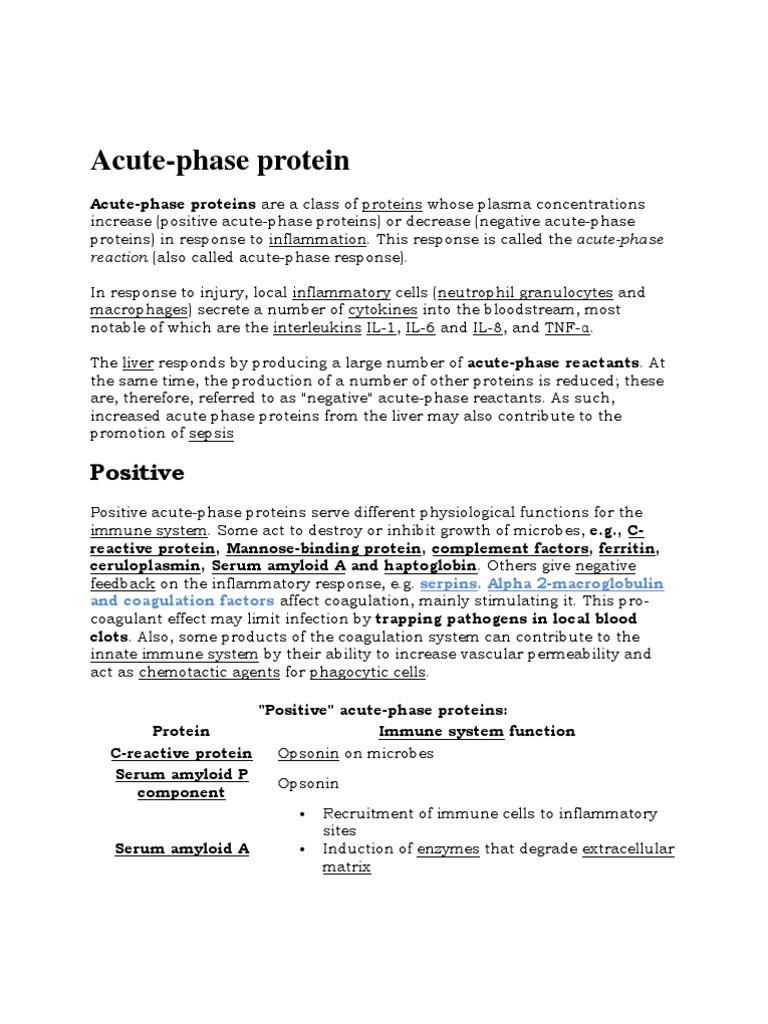 Acute Phase Proteins | Download Free PDF | Coagulation | Immune System