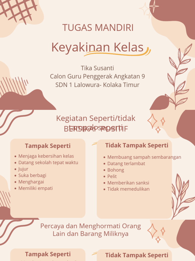 Cokelat Abstrak Estetik Tugas Kelompok Presentasi | PDF