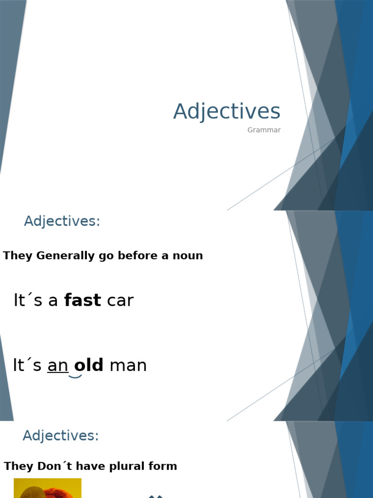 2.1 Adjectives (Grammar) | PDF