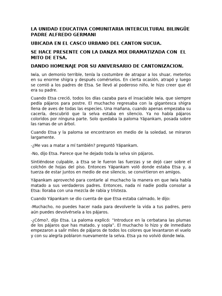 La Leyenda de Etsa | PDF