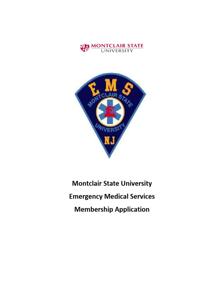 MSU EMS Membership Application | PDF | Emergency Medical Services ...