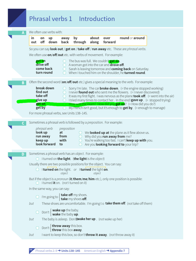 Understanding Phrasal Verbs in English | PDF | Object (Grammar)