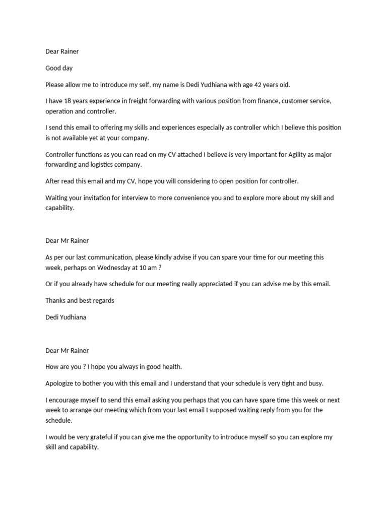 Dear Rainer PDF