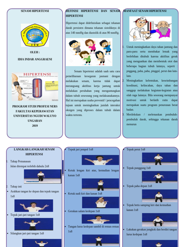 Leaflet Senam Hipertensi | PDF