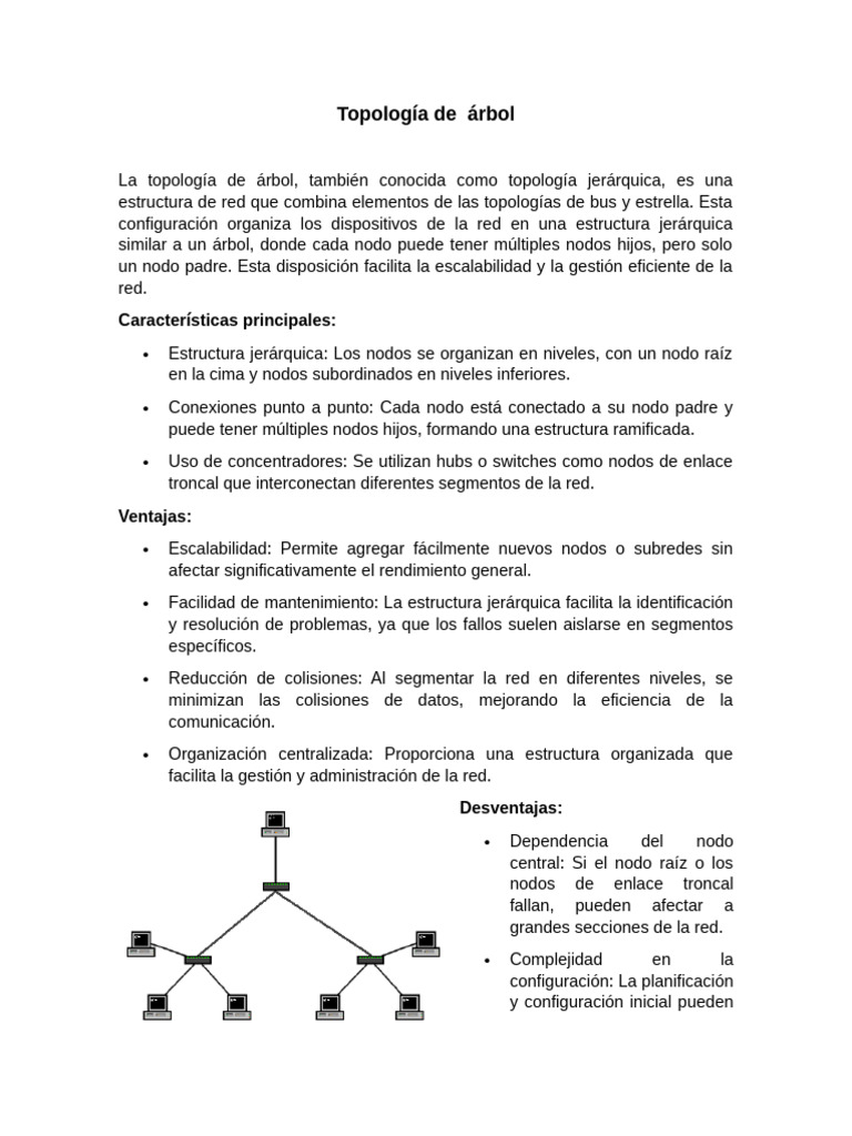 Topología de árbol | PDF | Topología de la red | Red de arquitectura