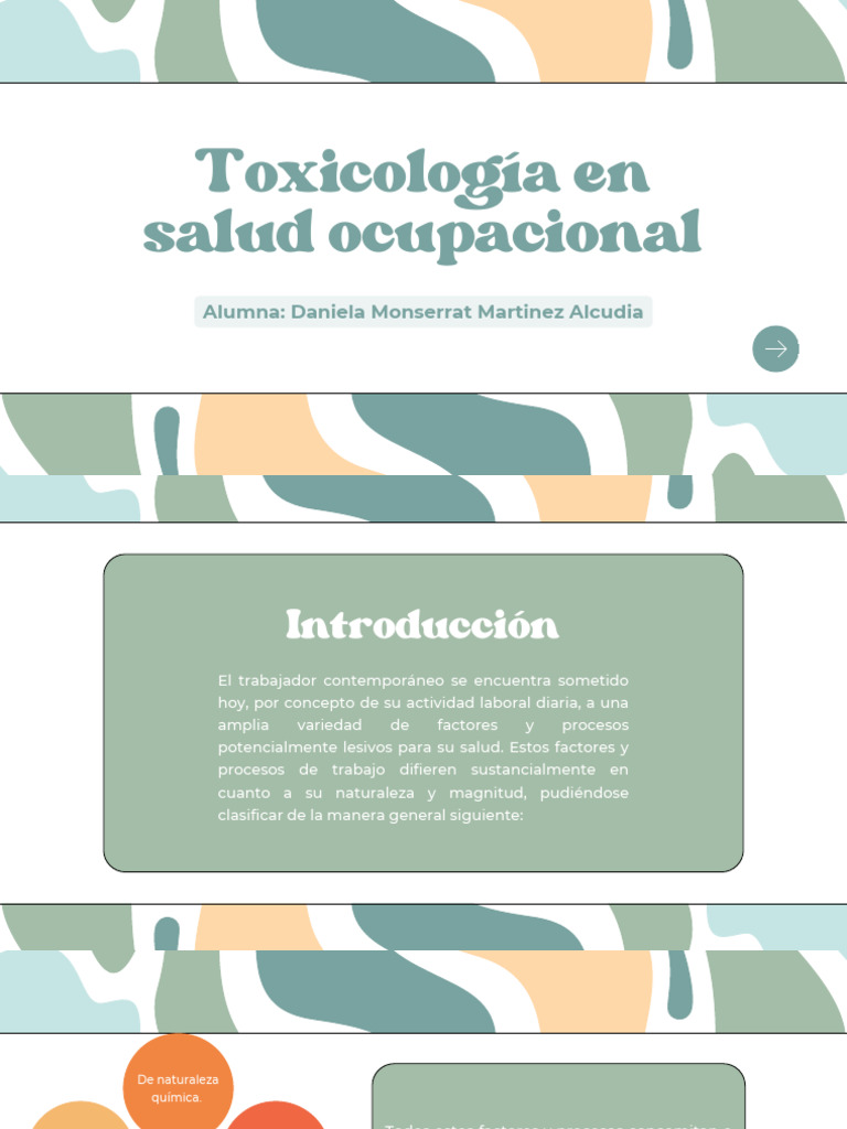 Toxicologia en Salud Ocupacional | PDF | Biotransformación | Seguridad y salud ocupacional