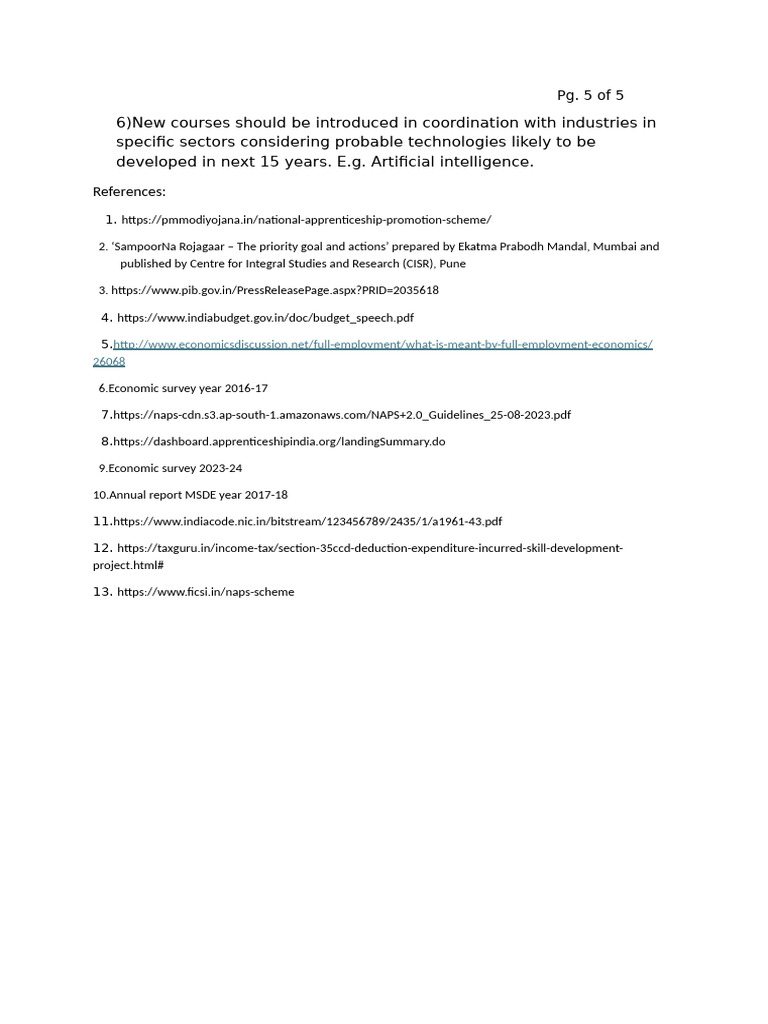 Relevance of National Apprenticeship Promotion Scheme 2024 - 5 of 5 | PDF