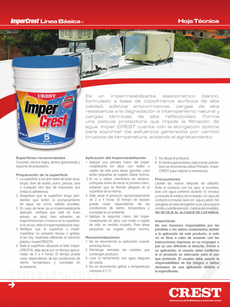 ImperCrest Linea Basica 2011 | PDF | Materiales