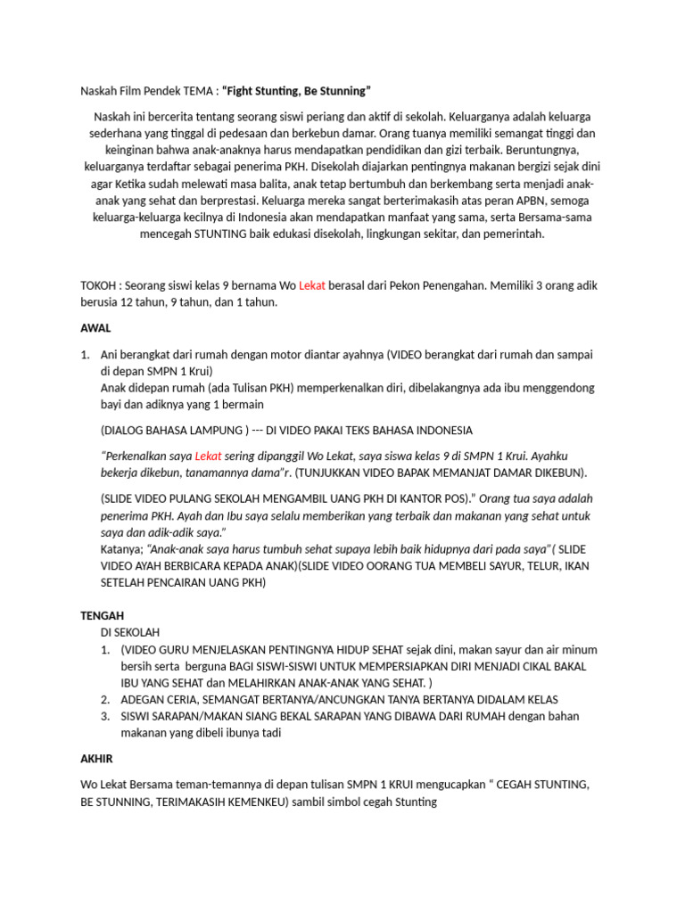 Naskah Film Pendek | PDF