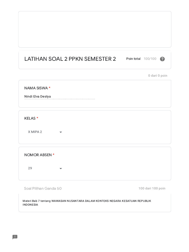 Latihan Soal 2 PPKN Semester 2 | PDF