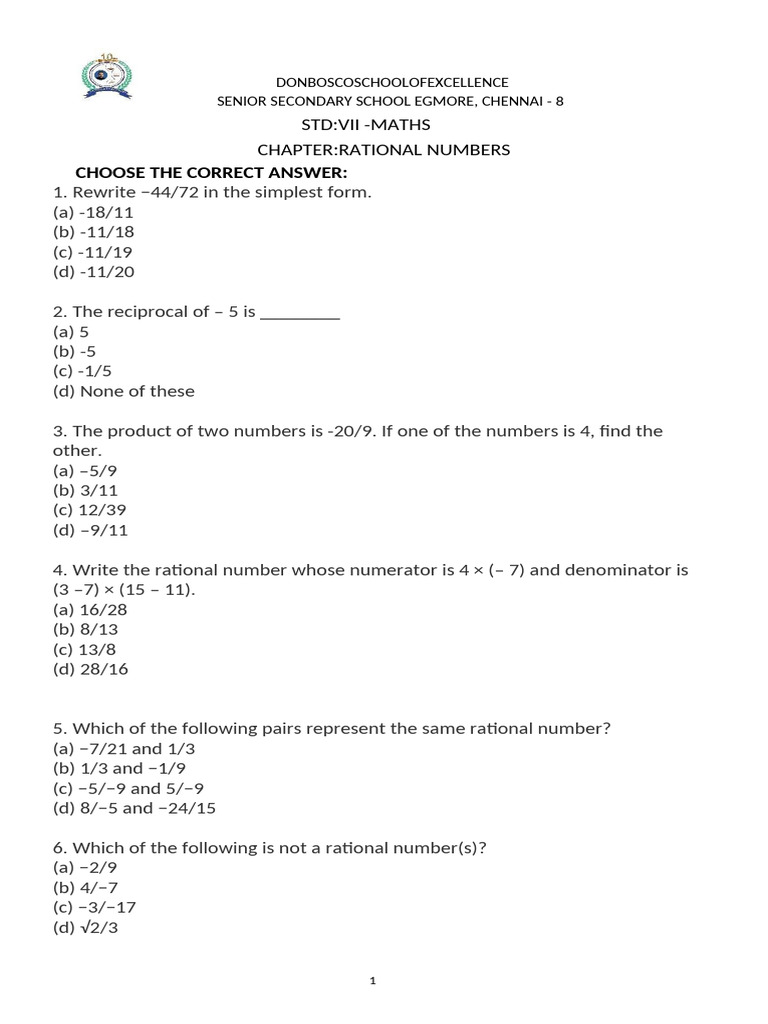 Rational Numbers and Solid Shapes Quiz | PDF | Area | Tetrahedron