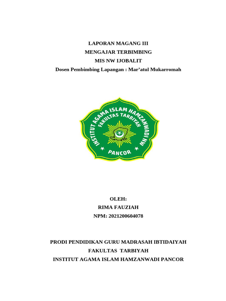 Contoh Laporan Magang | PDF