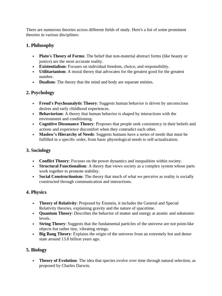 theory | PDF | Theory | Reality