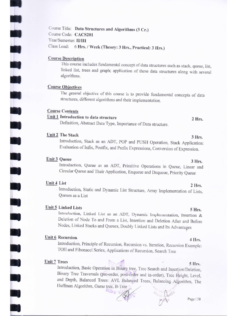 Bca Third Semester Full Sylabus | PDF