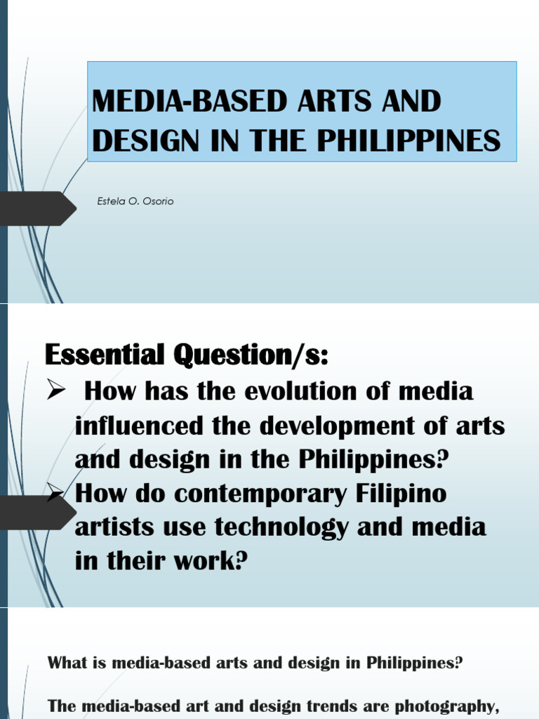 Filipino Media-Based Arts Overview | PDF | Composition (Visual Arts ...