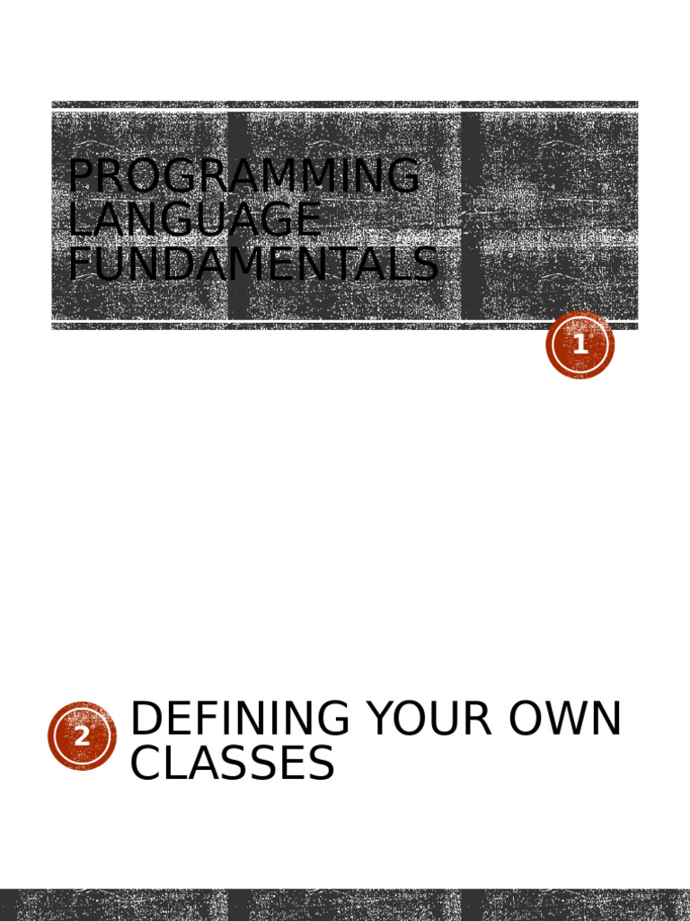 Programming Language Fundamentals (Part 2) | PDF | Class (Computer Programming) | Parameter ...