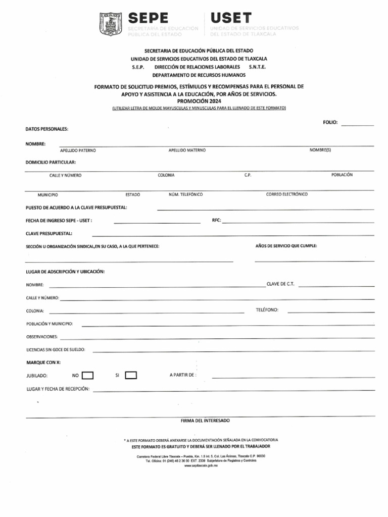 Formato de Solicitud | PDF