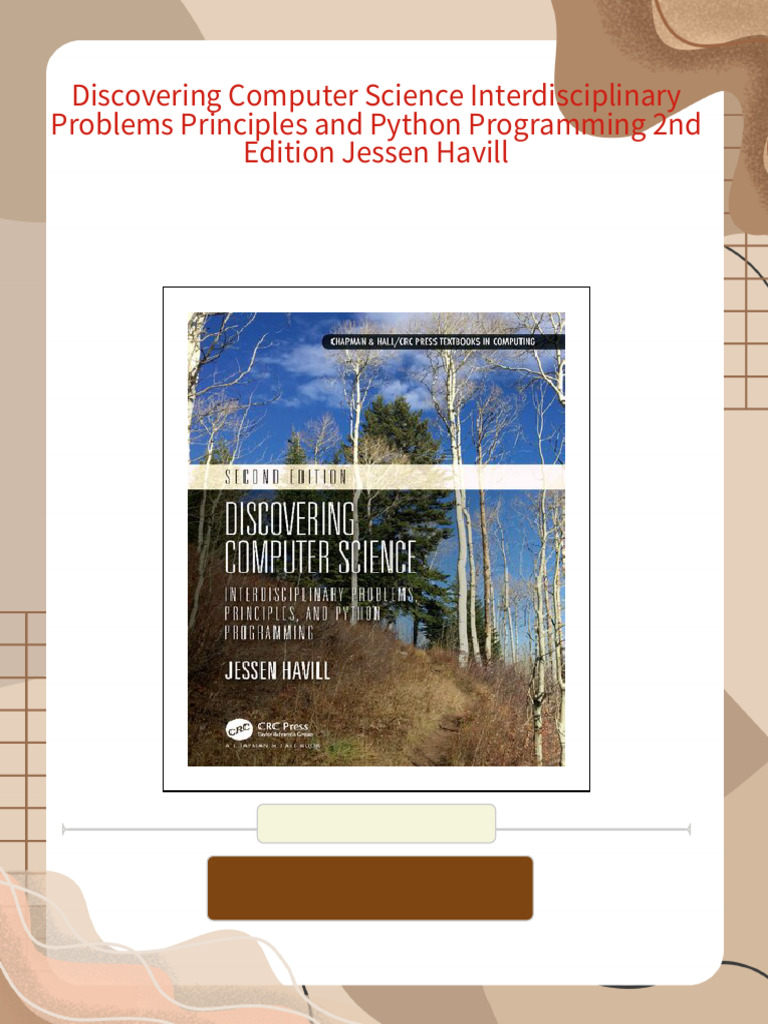 Discovering Computer Science Interdisciplinary Problems Principles and Python Programming 2nd ...