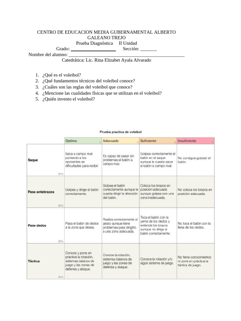 Criterios de Evaluacion | PDF