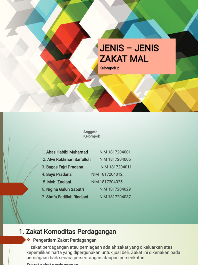 7 Jenis Zakat Mal dan Penjelasannya | PDF