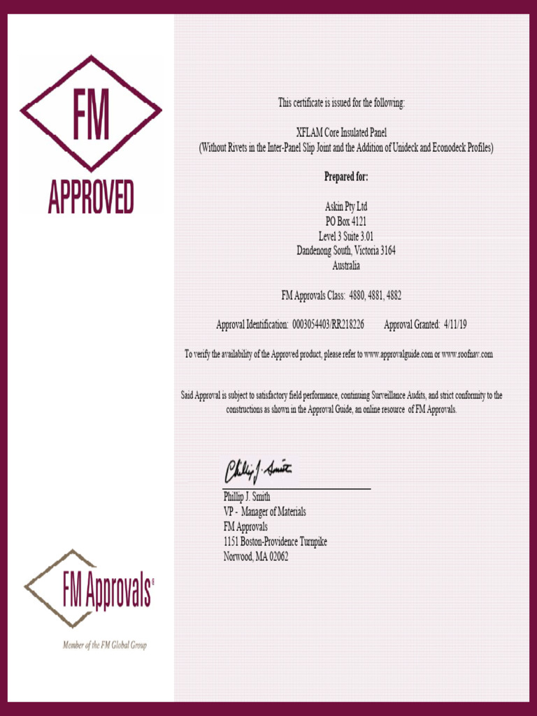 Xflam FM 4880 4881 4882 | PDF