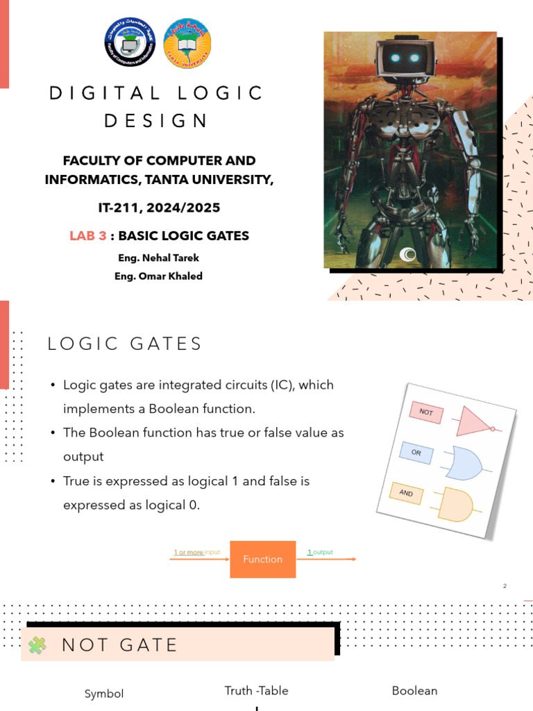 Digital Logic Design - Lab 3 | PDF | Boolean Algebra | Teaching Mathematics