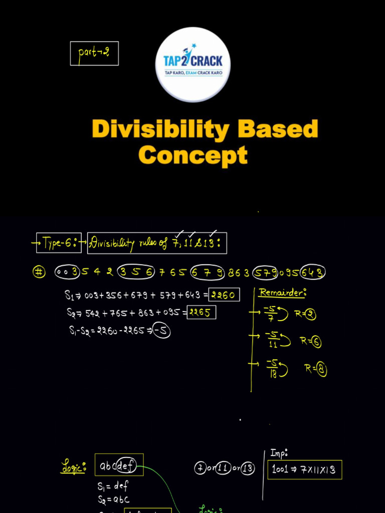 167) PDF-Divisibility Based Questions Part - 2 | PDF