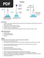 Titration Practical Guide for IGCSE | PDF | Titration | Chemistry