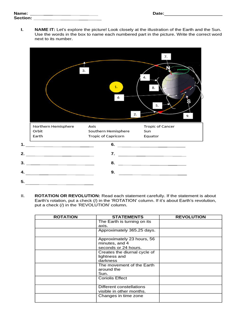 4TH Quarter-Week 8-Activity | PDF | Equator | Astronomy