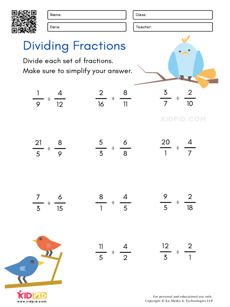 Dividing-Fractions-Math-Worksheet | PDF