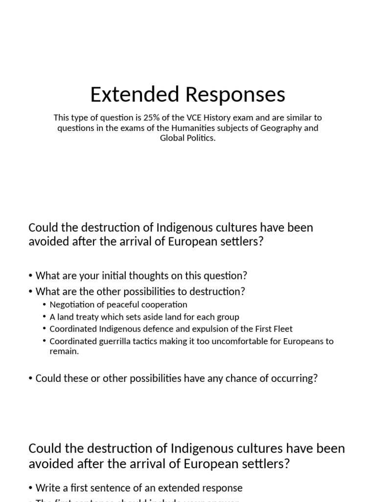 Extended Response Indigenous Example and Rubric | PDF | Argument