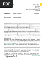 Canada Direct Deposit Enrollment Form | PDF | Taxes | Government Finances