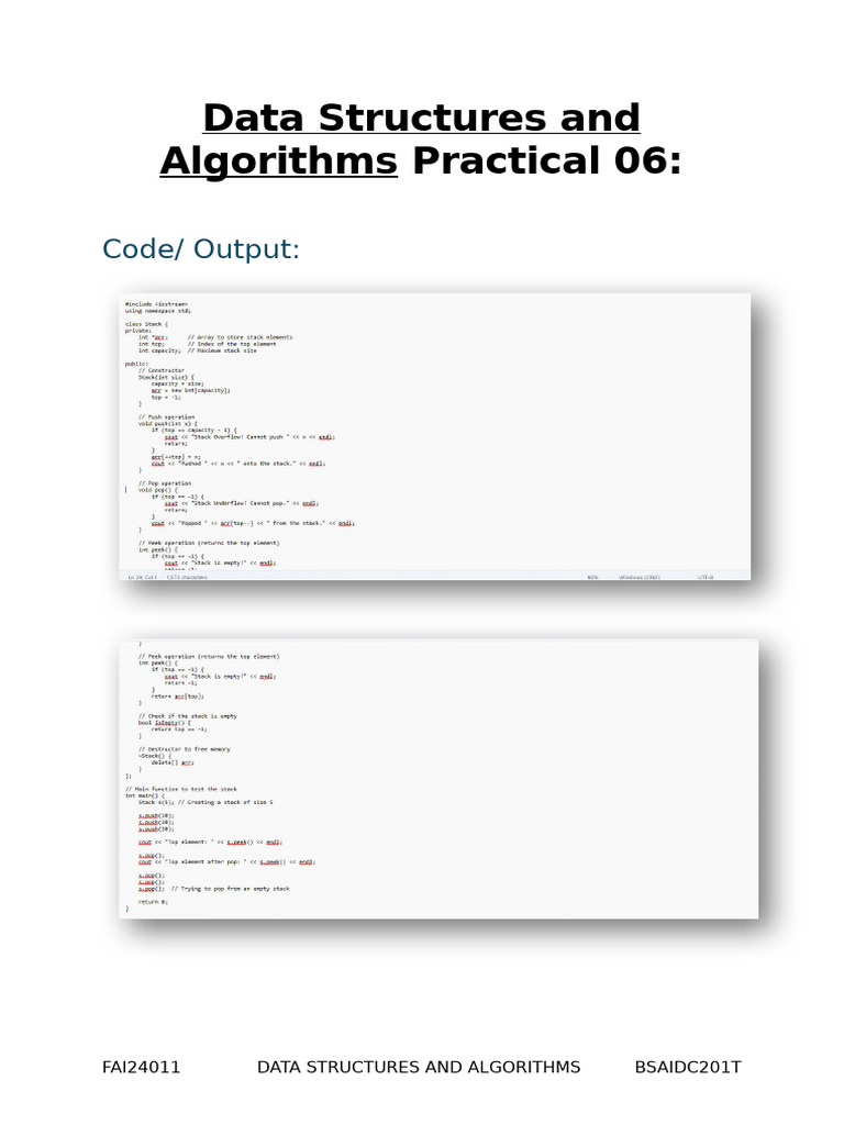 DSA Practical 06 | PDF