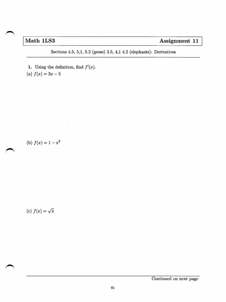 Math 1LS3 - A11 | PDF