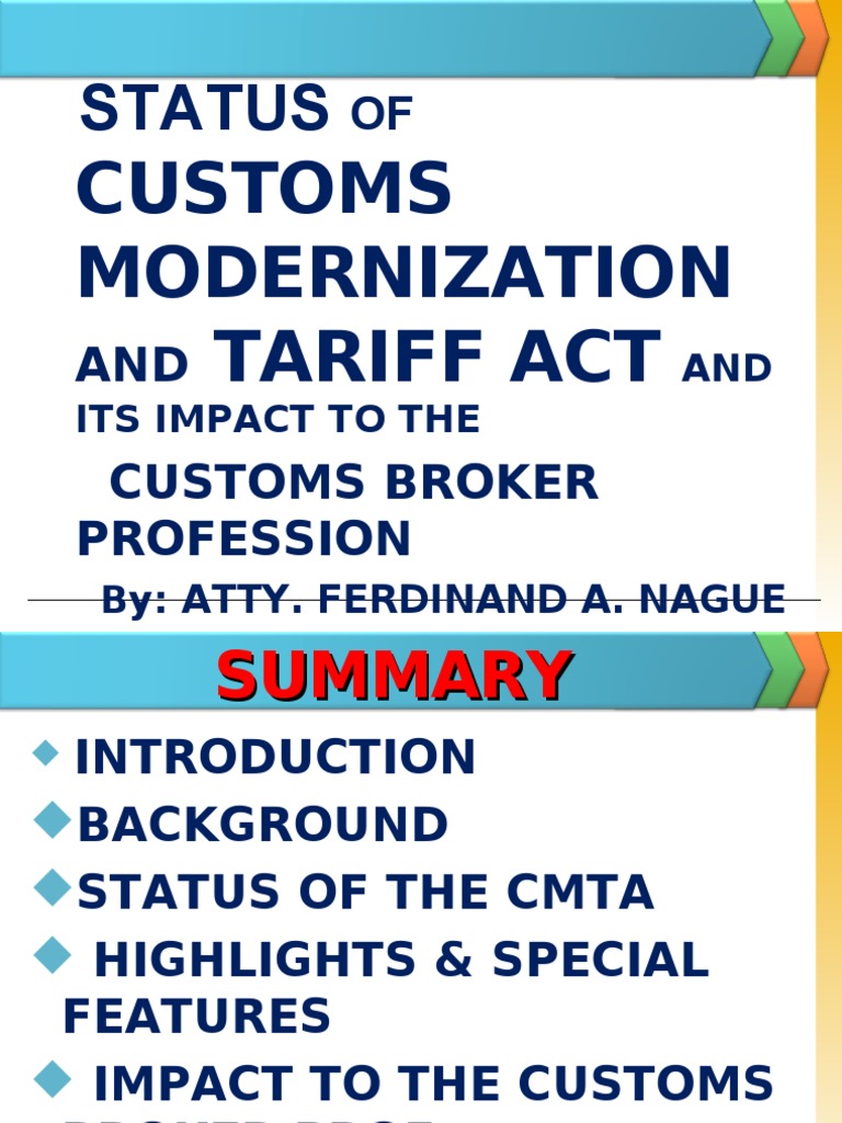LPU Presentation (CMTA, Feb 15, 2012) | PDF | Customs | Taxes