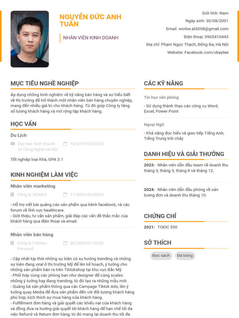 Nguyen Duc Anh Tuan CV | PDF