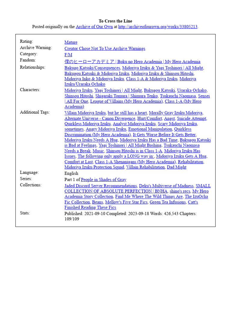 To Cross The Line | PDF