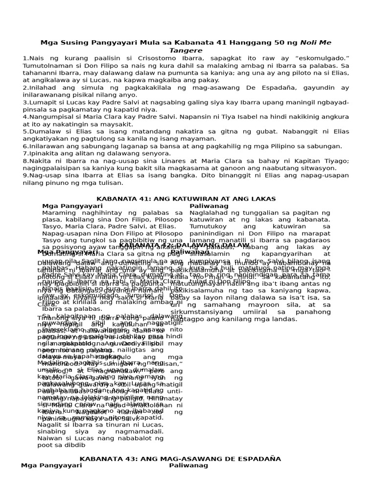 Kabanata 41-50 | PDF