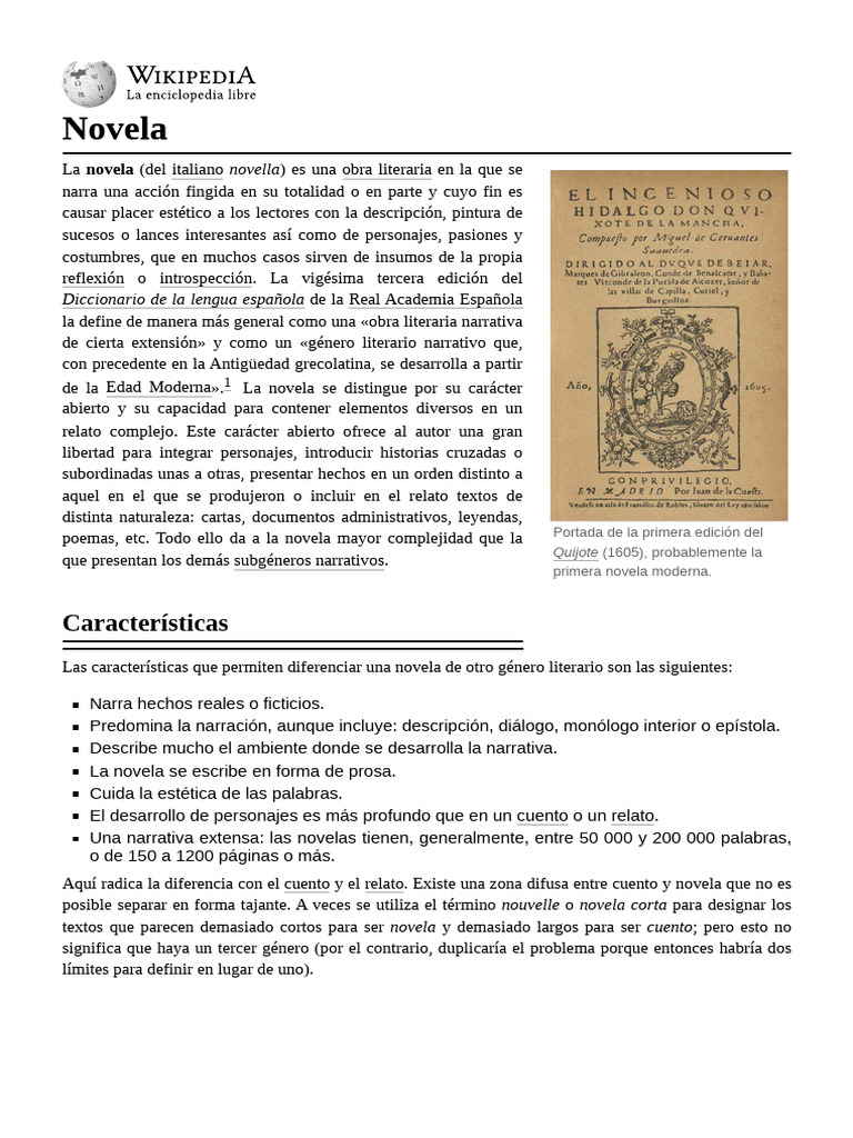 Elementos Esenciales de la Novela | PDF | Novelas | Narración
