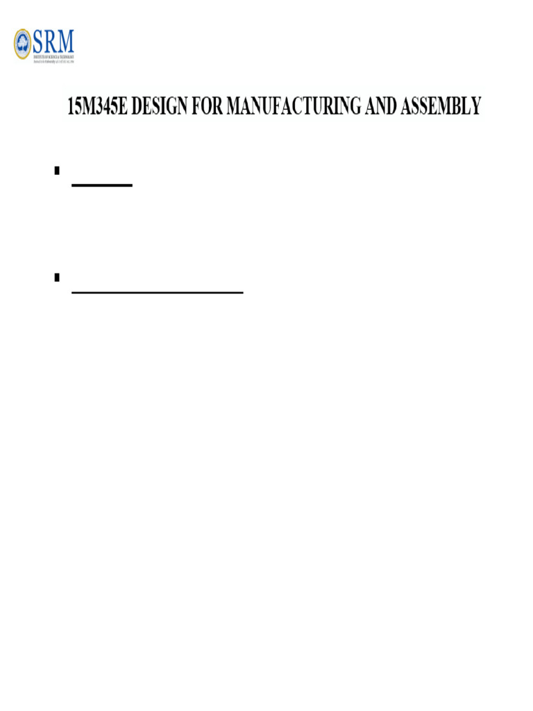 Dfma Unit 1 | PDF | Screw | Mind