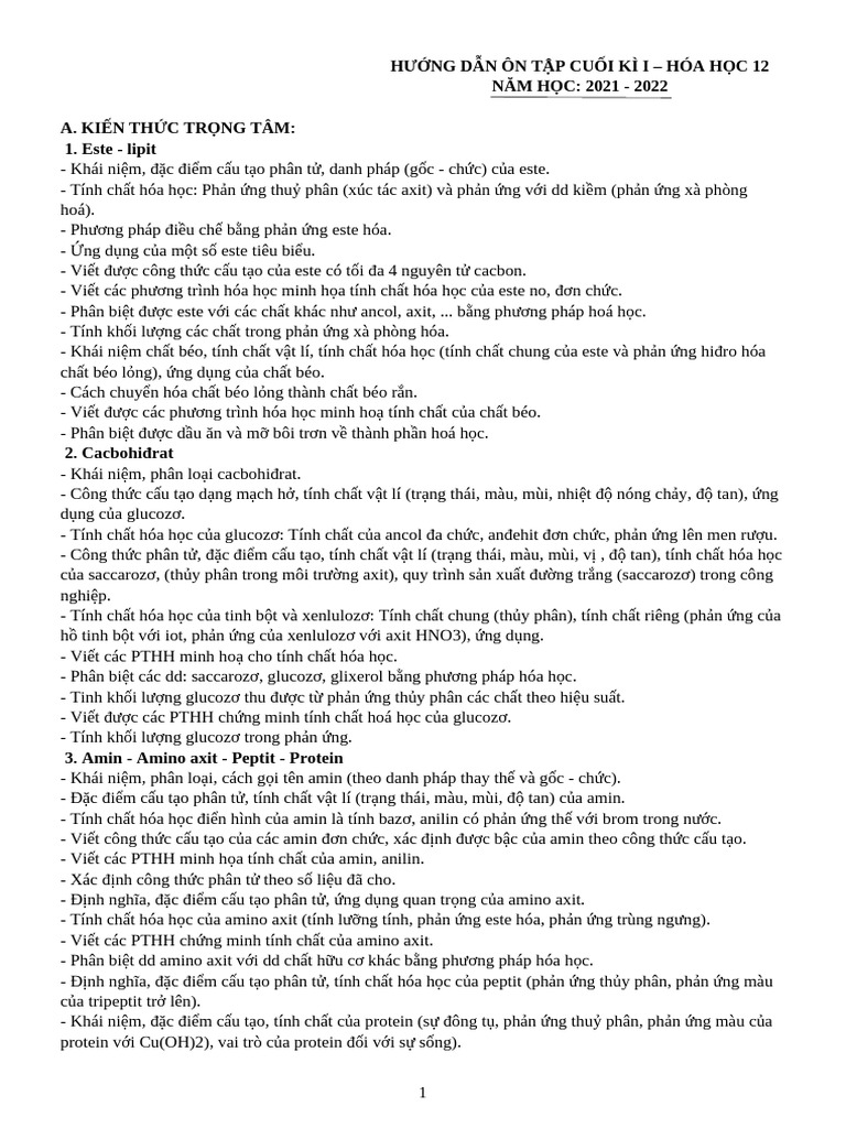 12- ĐỀ CƯƠNG CKI (21-22) | PDF